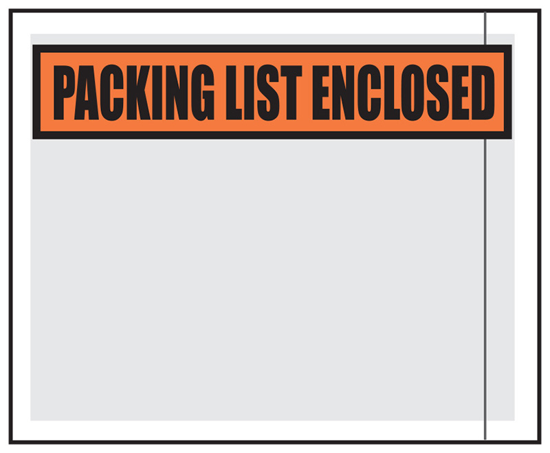 Packing List Enclosed - Panel Face - 4 1/2 x 5 1/2 | Prime Packaging