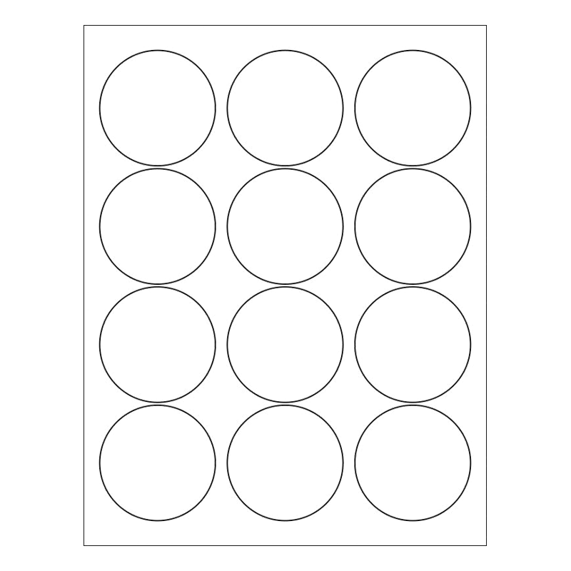 Clear 2" Diameter Stickers | Prime Packaging