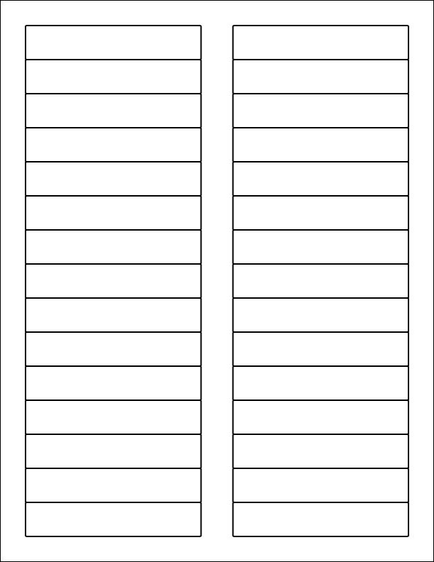 File Folder Laser Labels - 30 Per Sheet - 3 7/16 x 2/3" | Prime Packaging