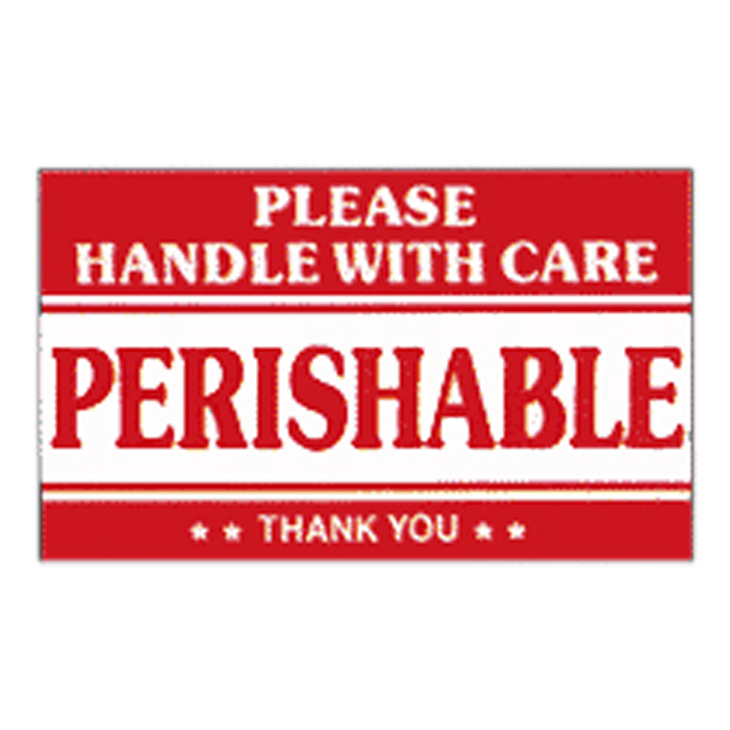 Perishable Labels - 3 x 5 | Prime Packaging