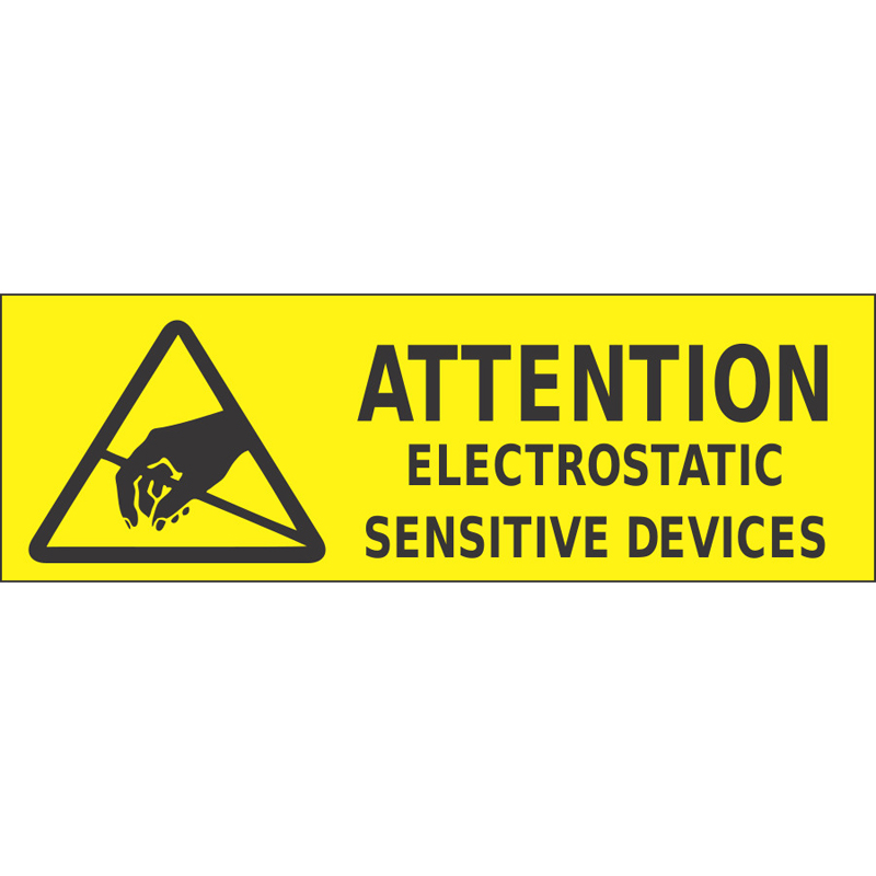 Attention Electrostatic Sensitive Devices Labels - 1 x 3 | Prime Packaging