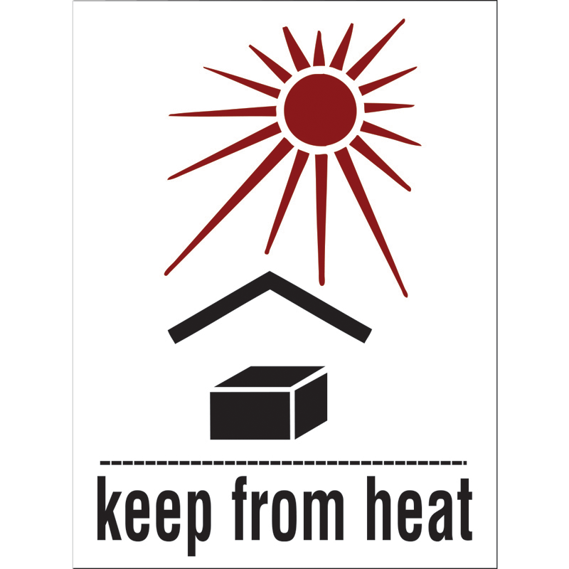 Keep From Heat Labels - 3 x 4 - Prime Packaging