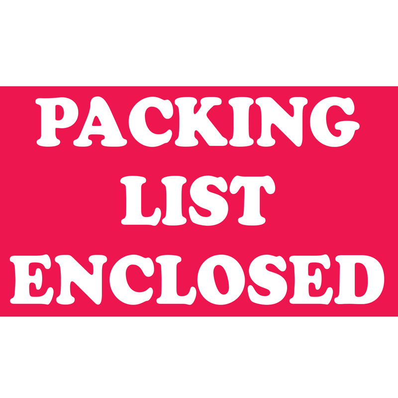 Packing List Enclosed Labels - 3 x 5 | Prime Packaging
