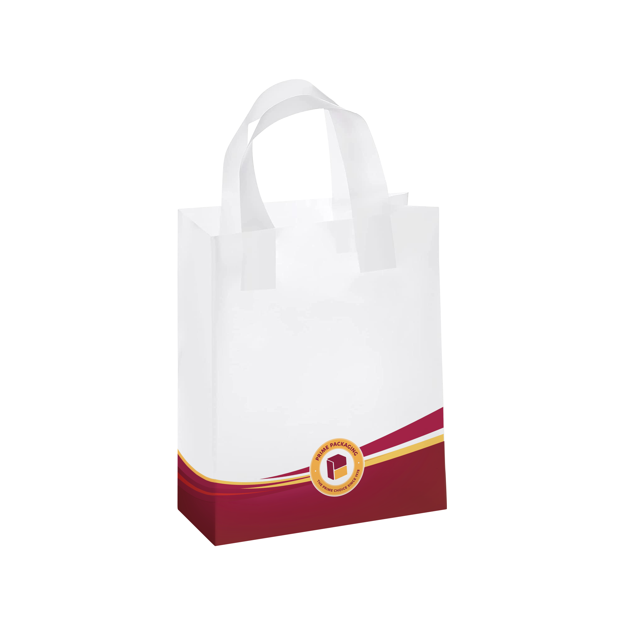 Frosted Soft Loop Handle Plastic Bag | Prime Packaging
