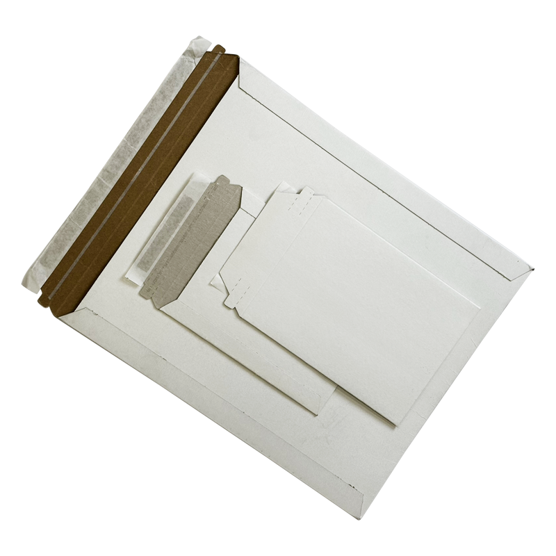 White Chipboard Mailer 12.5x9.5 With Pocket | Prime Packaging