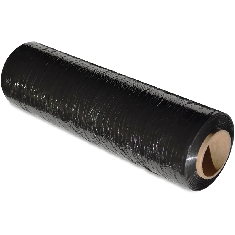 Dark Black Cast Hand Stretch Wrap 18"x1000' 120 - Prime Packaging